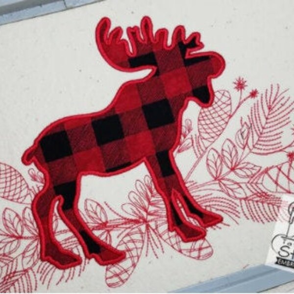 Moose Applique - Etsy