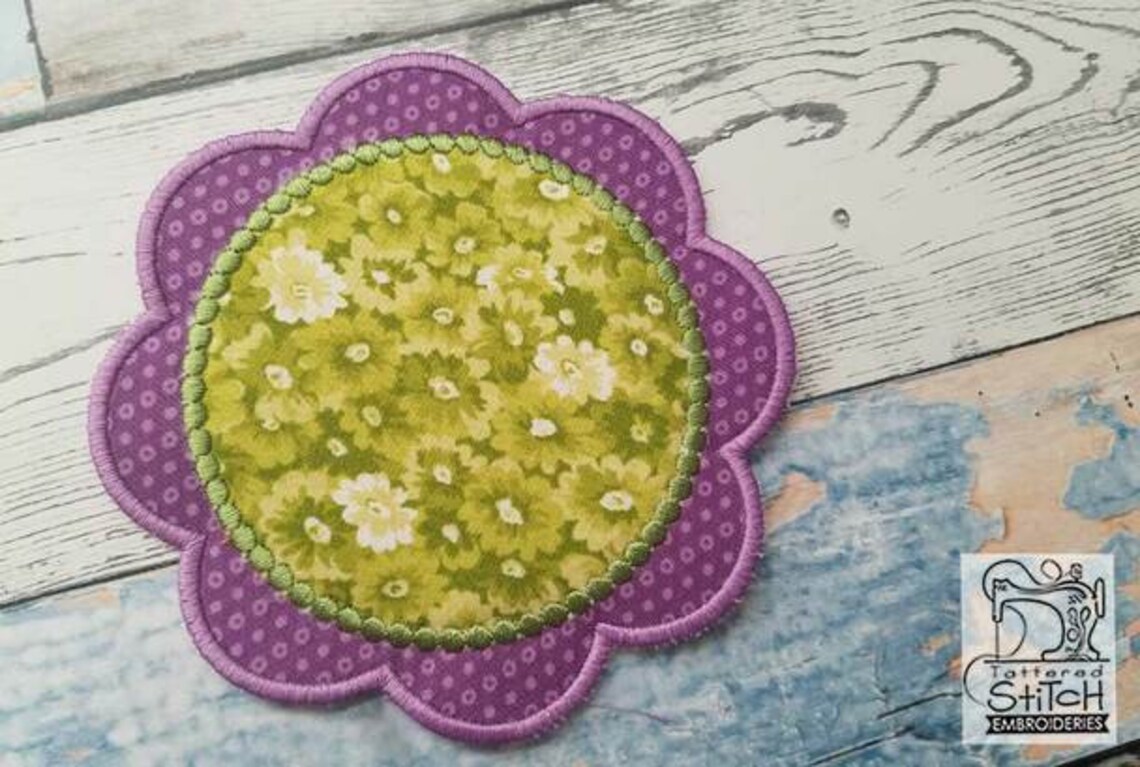 Scallop Coaster 4x4 5x5 6x6 7x7 and 8x8 Hoop - Etsy