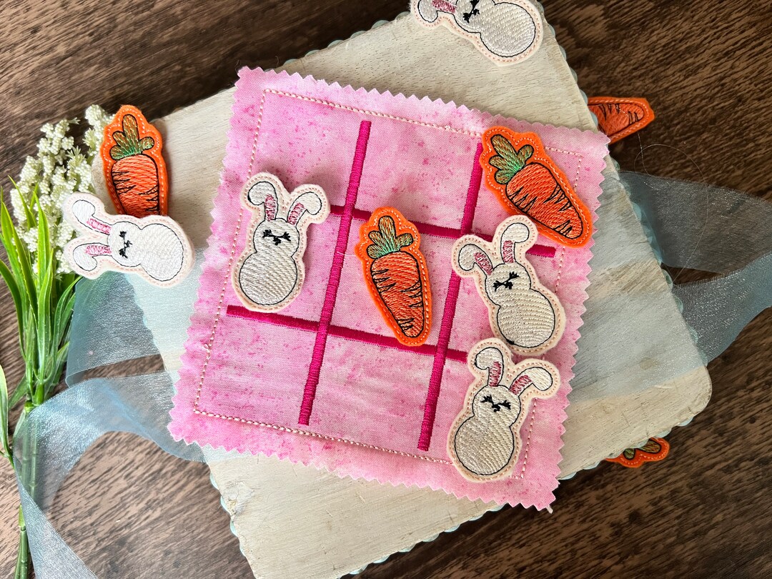 EASTER Tac-tac-toe GAME Embroidery - Games, Children Games, Easter ...