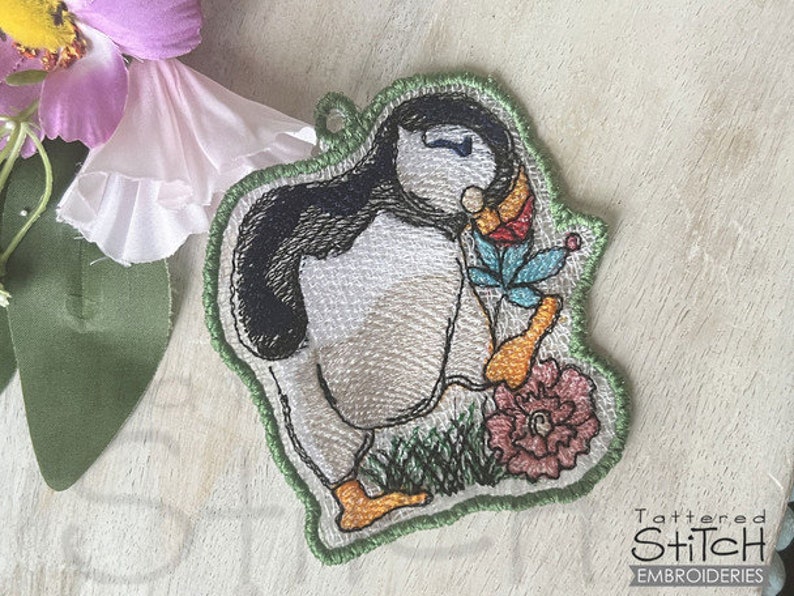 FEBRUARY Birds of the Month - PUFFINS- Embroidery Bundle - Puffin ...