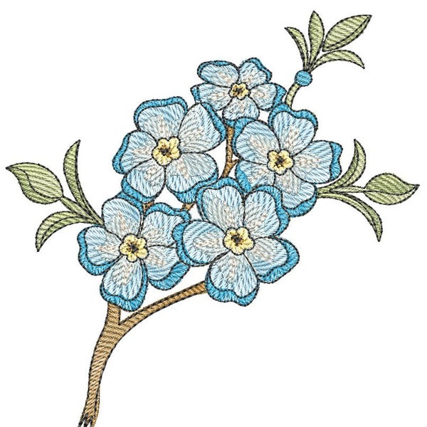 Forget Me Not Embroidery Design - Etsy