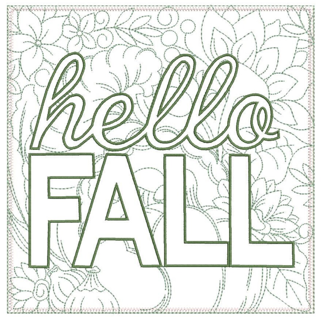 HELLO FALL QUILT Block - Sewing, Crafting, Embroidery, Gifting ...