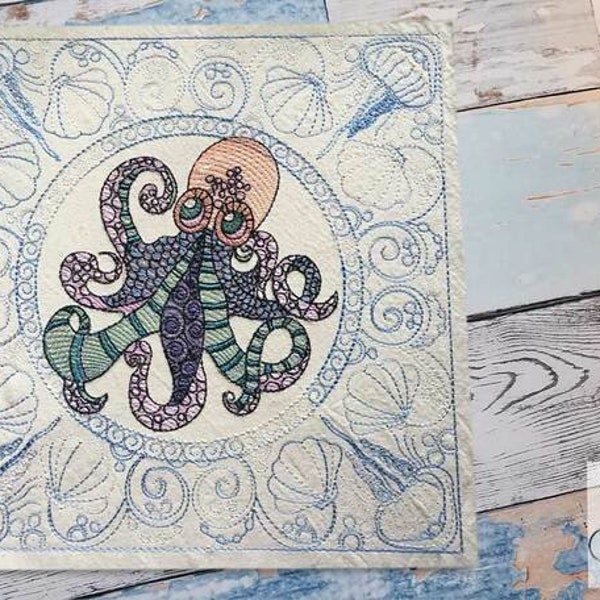 Octopus Embroidery - Etsy