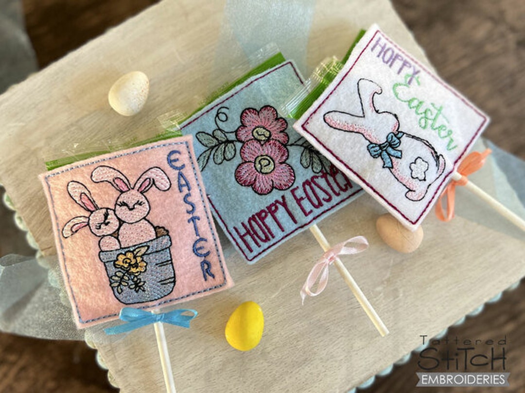 EASTER LOLLIPOP HOLDER Bundle Embroidery - Easter, Candy, Eggs, Holiday ...