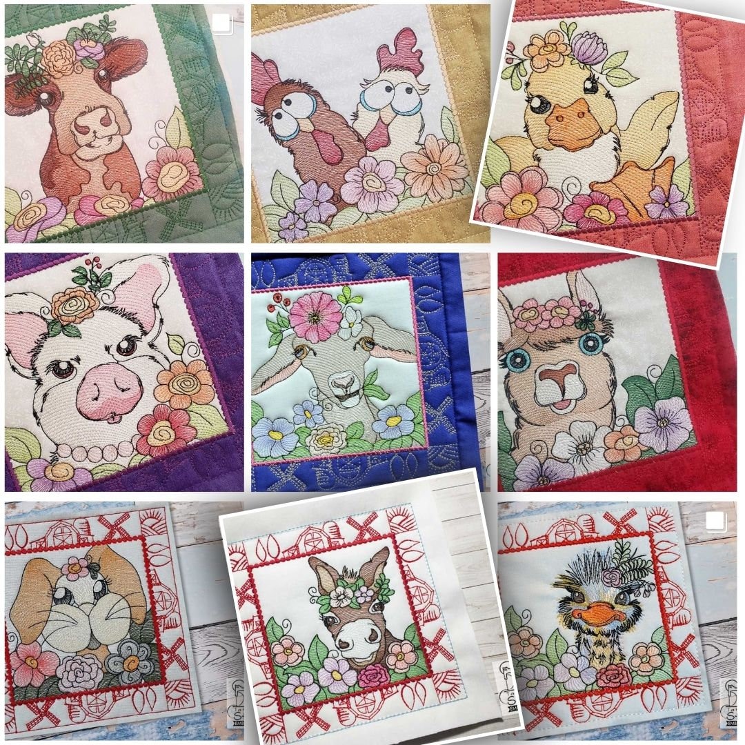 FARM ANIMALS QUILT Blocks Bundle - Sewing, Crafting, Embroidery ...
