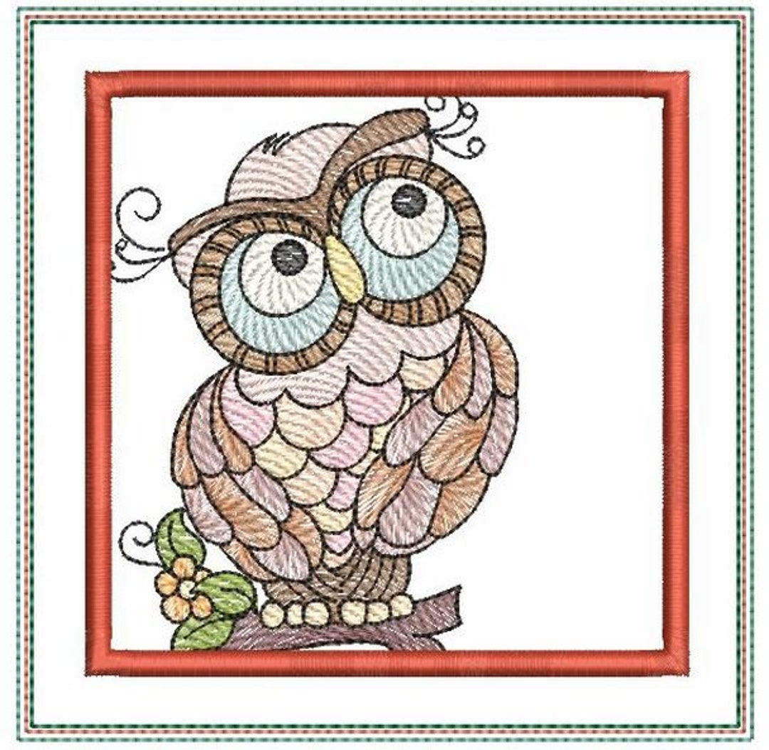 OWL MUG RUG 2 - Fits a 5x7" Hoop - Machine Embroidery Designs - Etsy