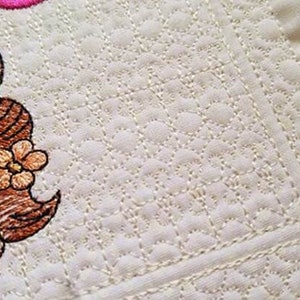 QUILT BLOCK EMBROIDERY Background #5 (background Only)-fits a 5x5", 6x6 ...