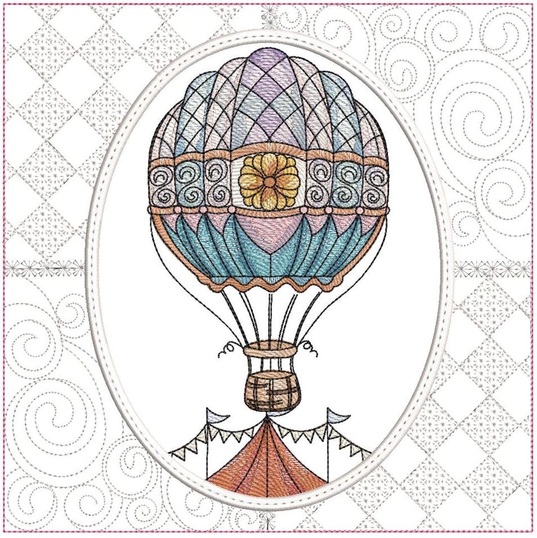 CARNIVAL HOT AIR Balloon Quilt Block - Sewing, Crafting, Embroidery ...