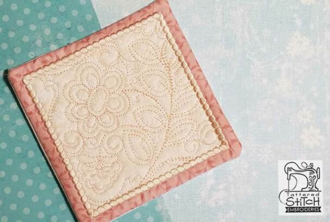 JACOBEAN EMBROIDERY Mug Rug- Fits a 5x7" Hoop - in the Hoop ...