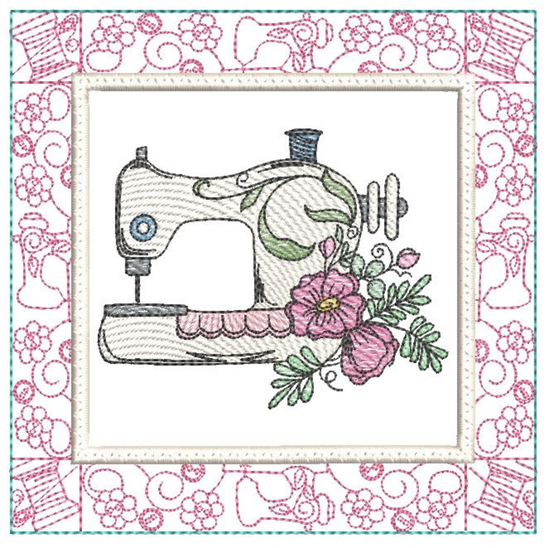 SEWING MACHINE SEWING Notions Quilt Block - Sewing, Crafting ...
