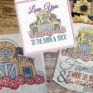 BARN EMBROIDERY Barns, Farm Life, Farm Embroidery, Flowers Instant ...