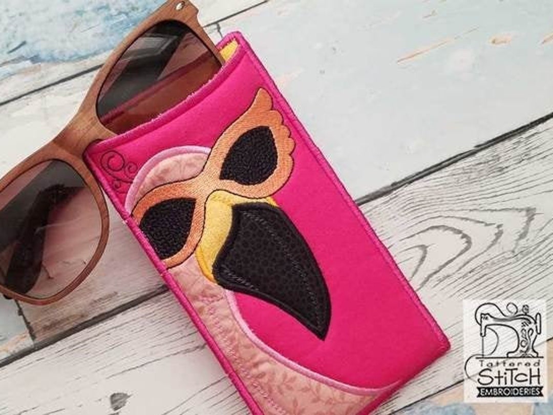 6x10 PINK FLAMINGO SUN Glasses Case - Sewing, Crafting, Embroidery ...