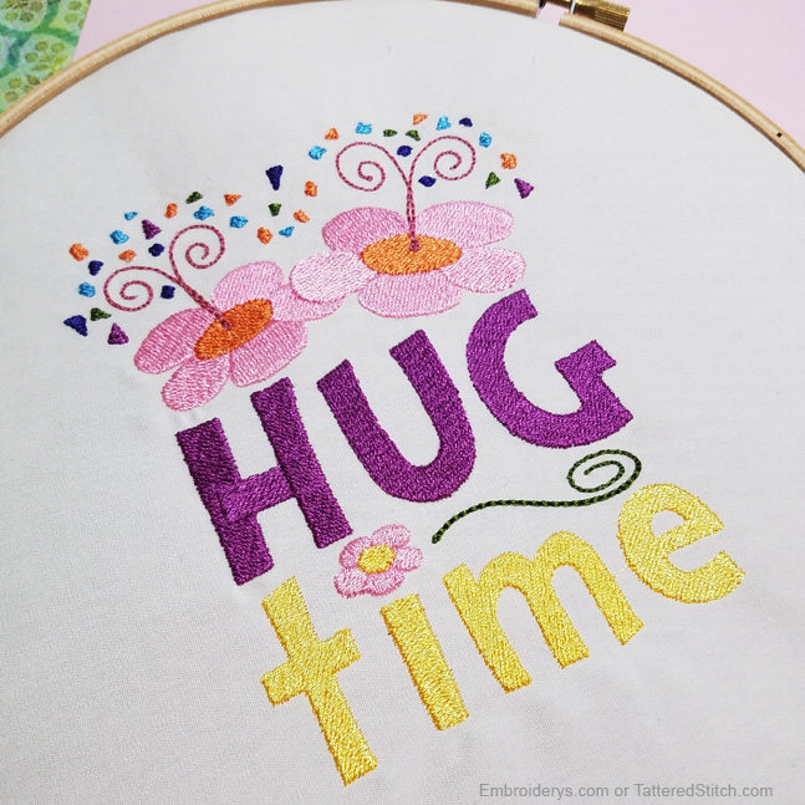 Hug Time - Machine Embroidery Design - Etsy