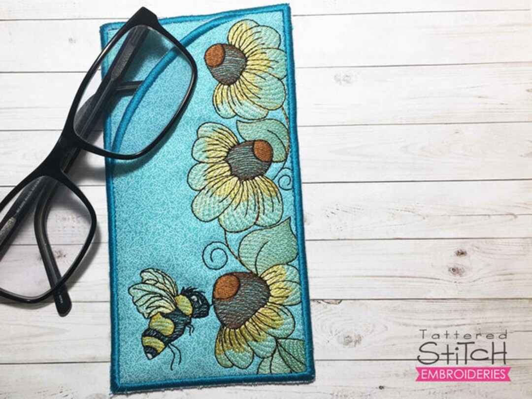 Cone FLOWERS GLASSES CASE - Flowers Embroidery, Glasses, Case, Handmade ...