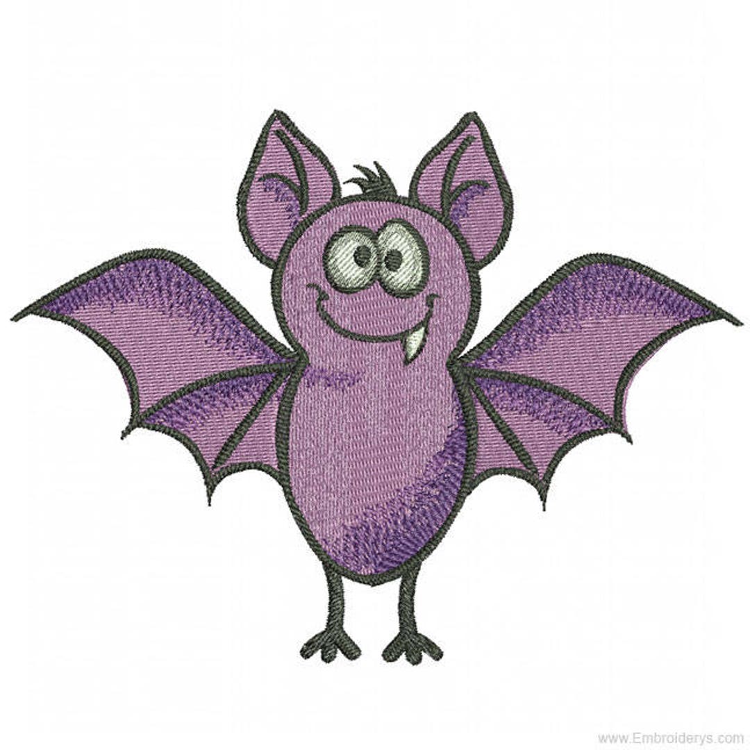 Cute Bat - Machine Embroidery Design - Etsy