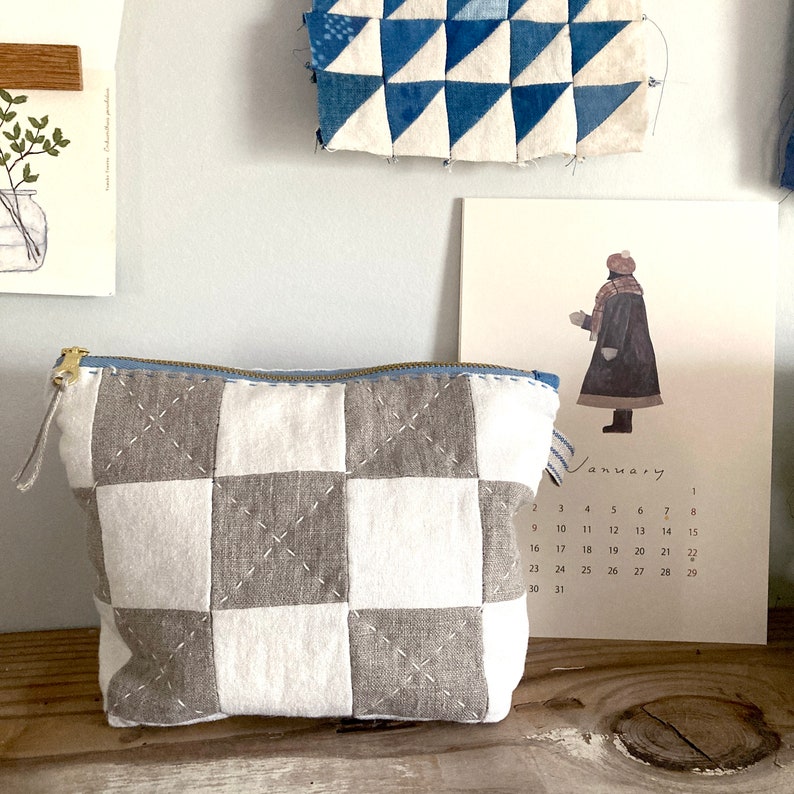 PDF Sewing Pattern - Quilted Hand Stitched Zipper Pouch - Etsy