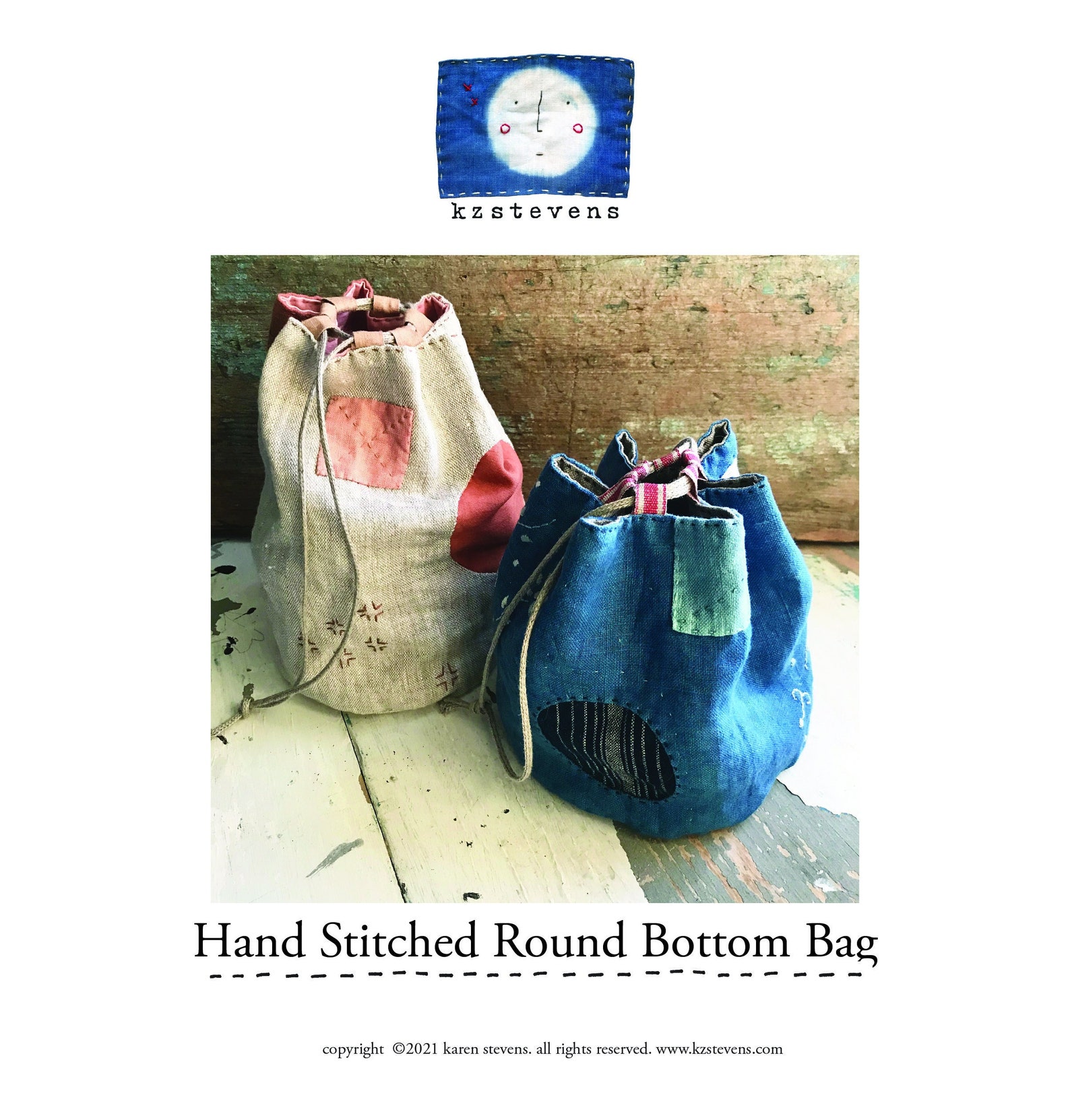 PDF Hand Sewing Pattern - Round Bottom Draw String Bag - Etsy