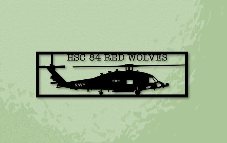 HSC-84 RED WOLVES HH60H Seahawk Special Warfare Helicopter | Etsy