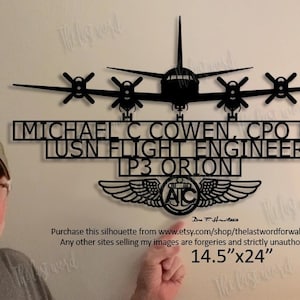P3 With Aircrew Wings and 3-lines of Personalized Text - Etsy