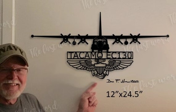 EC-130 Hercules TACAMO Aircraft With Naval Aviator Wings Wall - Etsy