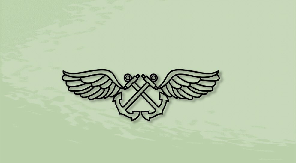 ABH Wings Aviation Boatswain's Mate Silhouette | Etsy