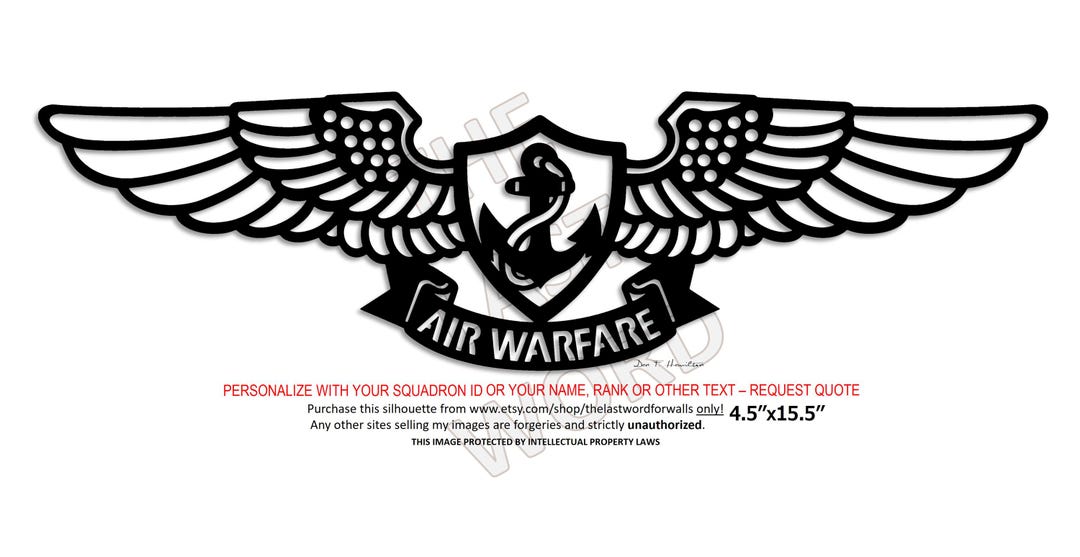EAWS Wings (enlisted Aviation Warfare Specialist) Silhouette - You ...