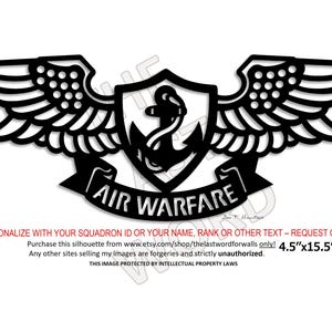 EAWS Wings (enlisted Aviation Warfare Specialist) Silhouette - You ...