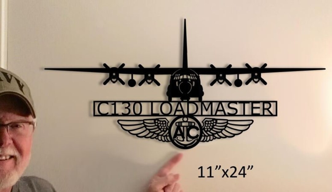 C130 Loadmaster With Aircrew Wings Wall Art - You Earned It, Display It ...