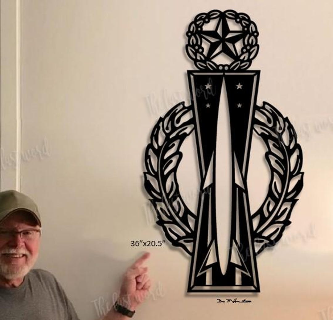 USAF Master Missile Operations Badge XL Silhouette - Display It! - Etsy