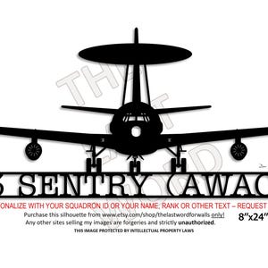 E3G Sentry AWACS - Airborne Early Warning and Control Aircraft Wall Art ...