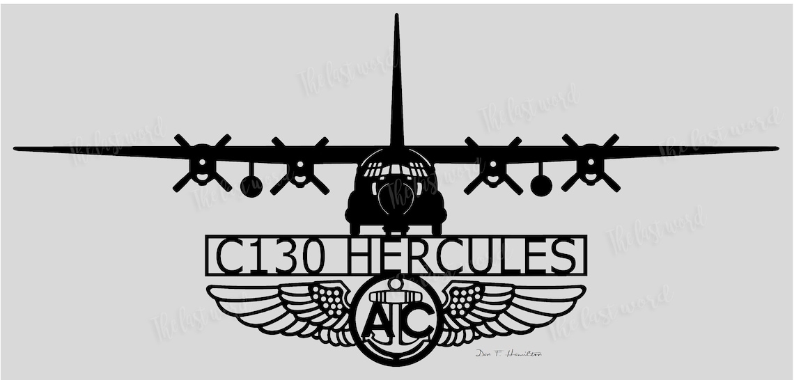 C-130 Hercules Aircraft With Aircrew Wings Wall Art You - Etsy