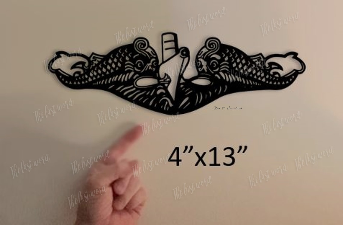 US Navy Submarine Dolphins Submarine Service Pin | Etsy