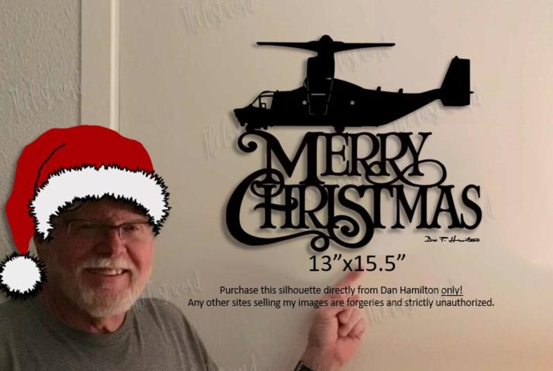 V-22 Osprey "merry Christmas" Aircraft Wall Art - Etsy