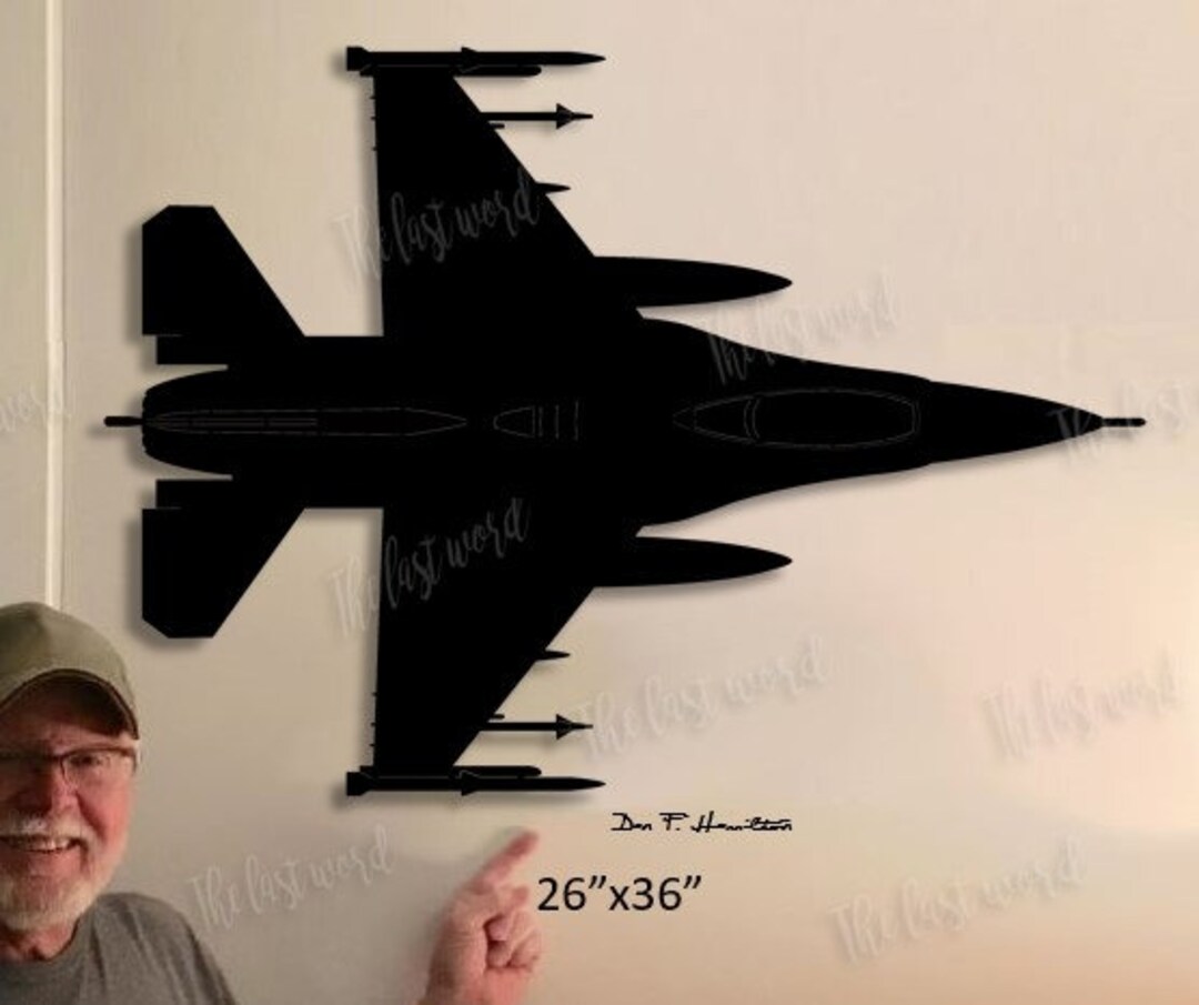 F-16 Fighting Falcon XL Top View USAF Multirole Fighter - Etsy