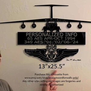 C-141 Starlifter, Personalized (3lines) and Air Force Chief Enlisted ...