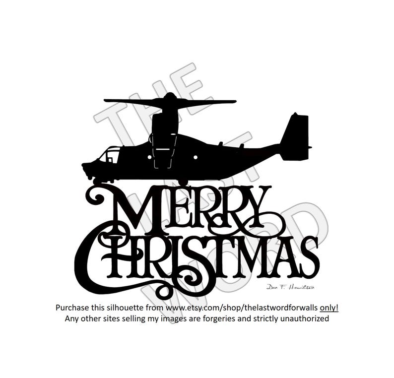 V-22 Osprey "merry Christmas" Aircraft Wall Art - Etsy