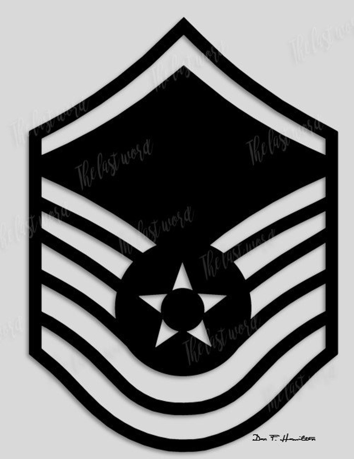 USAF Master Sergeant Chevrons Emblem...you Earned It - Etsy
