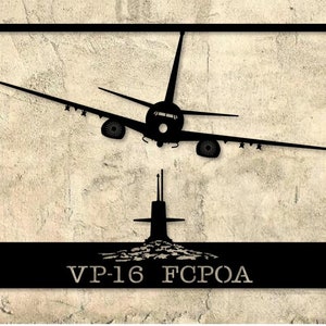 P8 VP-16 FCPOA Flying Over Submarine - Etsy