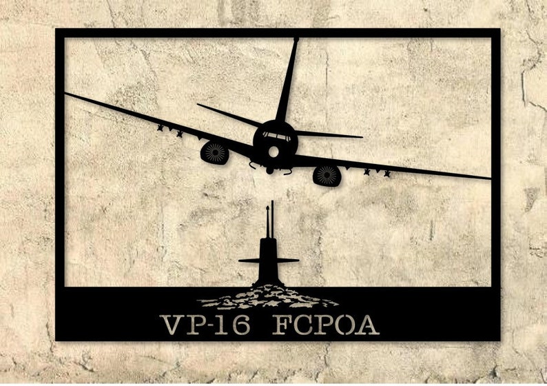 P8 VP-16 FCPOA Flying Over Submarine - Etsy