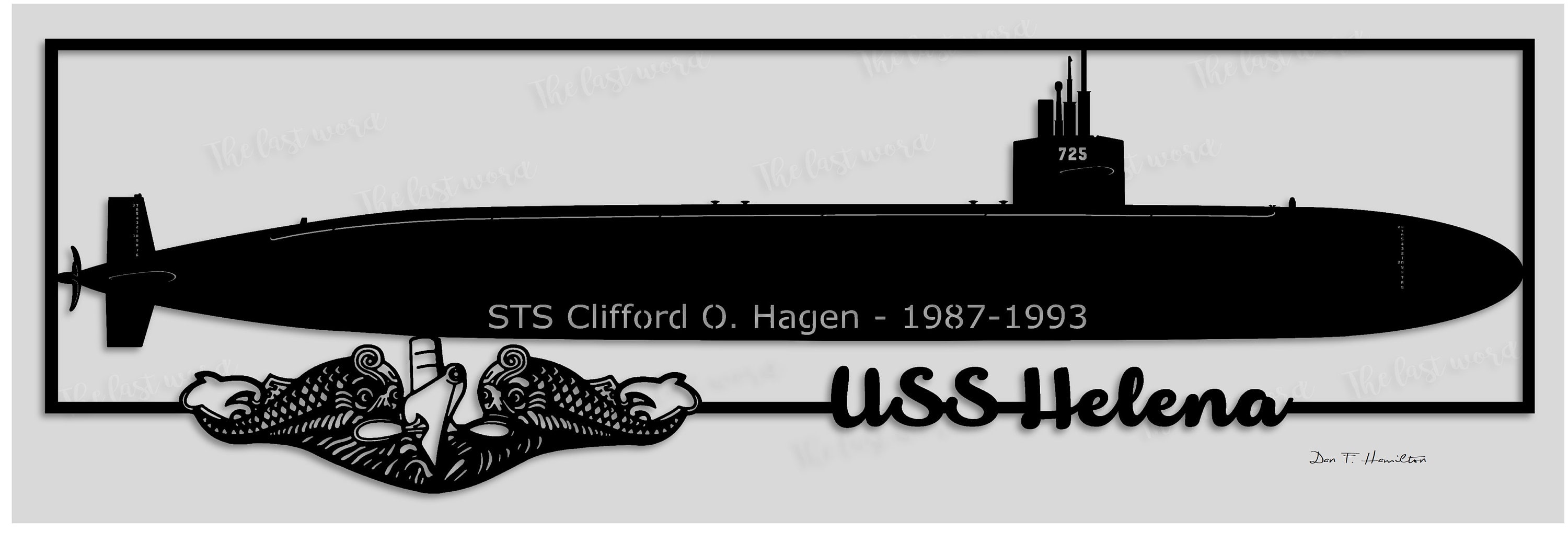 USS Helena SSN 725 Personalized With Submarine Dolphins - Etsy