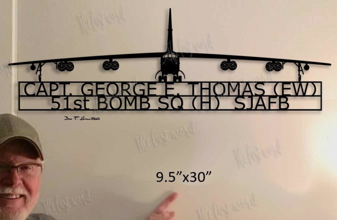 B-52 Personalized 51st Bomb SQ (H) Seymour Johnson AFB - American Strategic Bomber Aircraft Wall ...