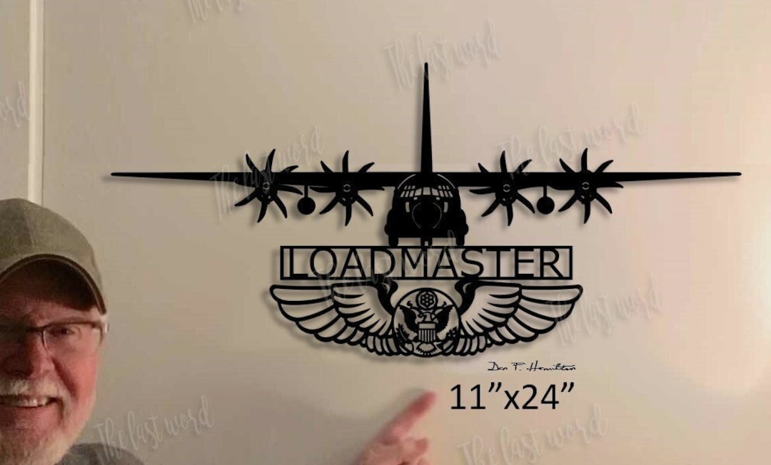 C130 Loadmaster With Loadmaster Wings Wall Art - 8-blade Props - Etsy