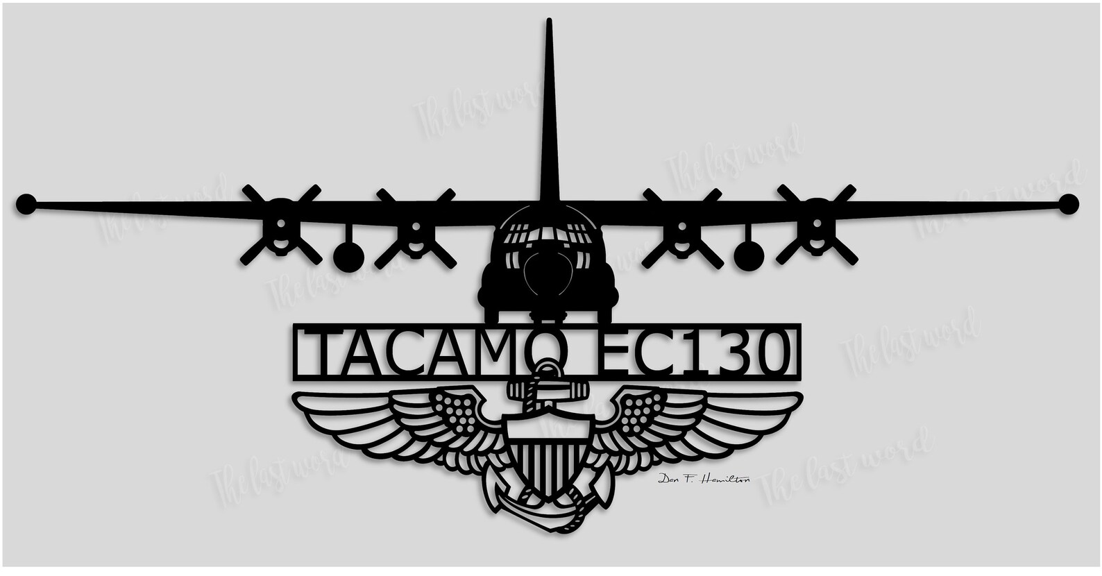 EC-130 Hercules TACAMO Aircraft With Naval Aviator Wings Wall - Etsy