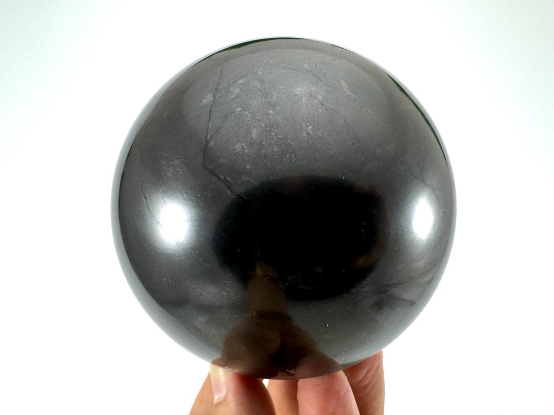Shungite Sphere 8cm,emf and Radiation Protection and Healing,ball ...