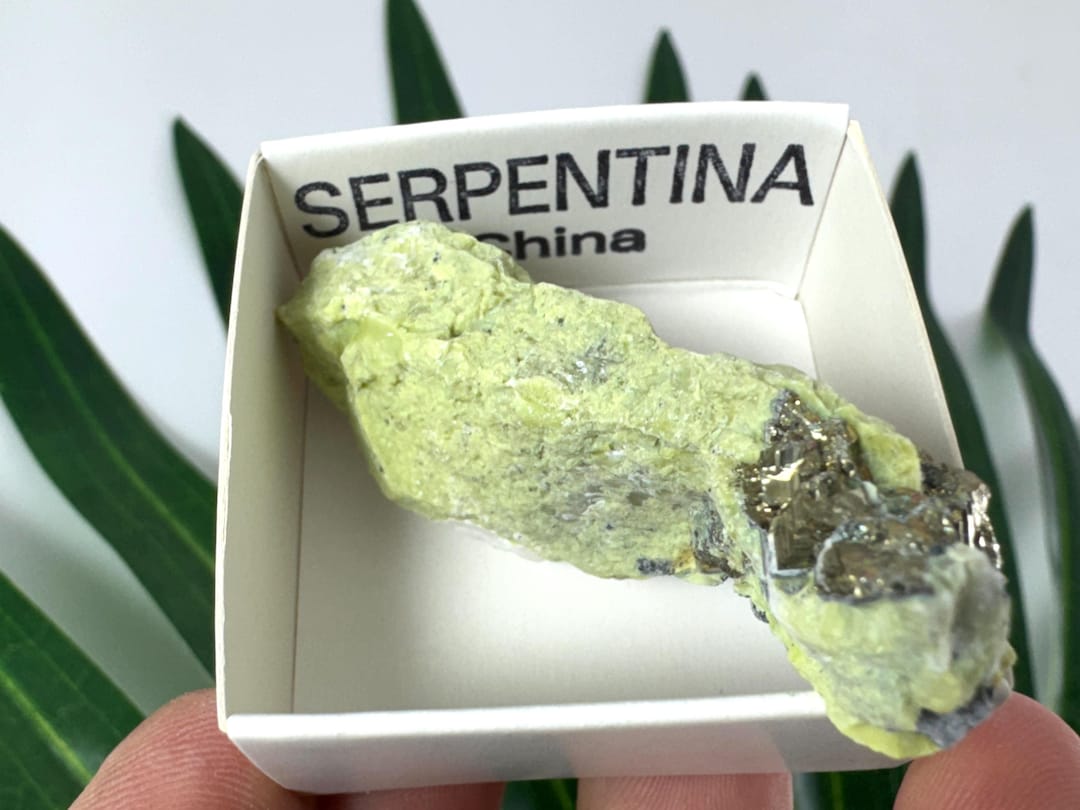 Serpentine Mineral,pyrite :china ,crystal Mineral Collection,size Box 4 ...