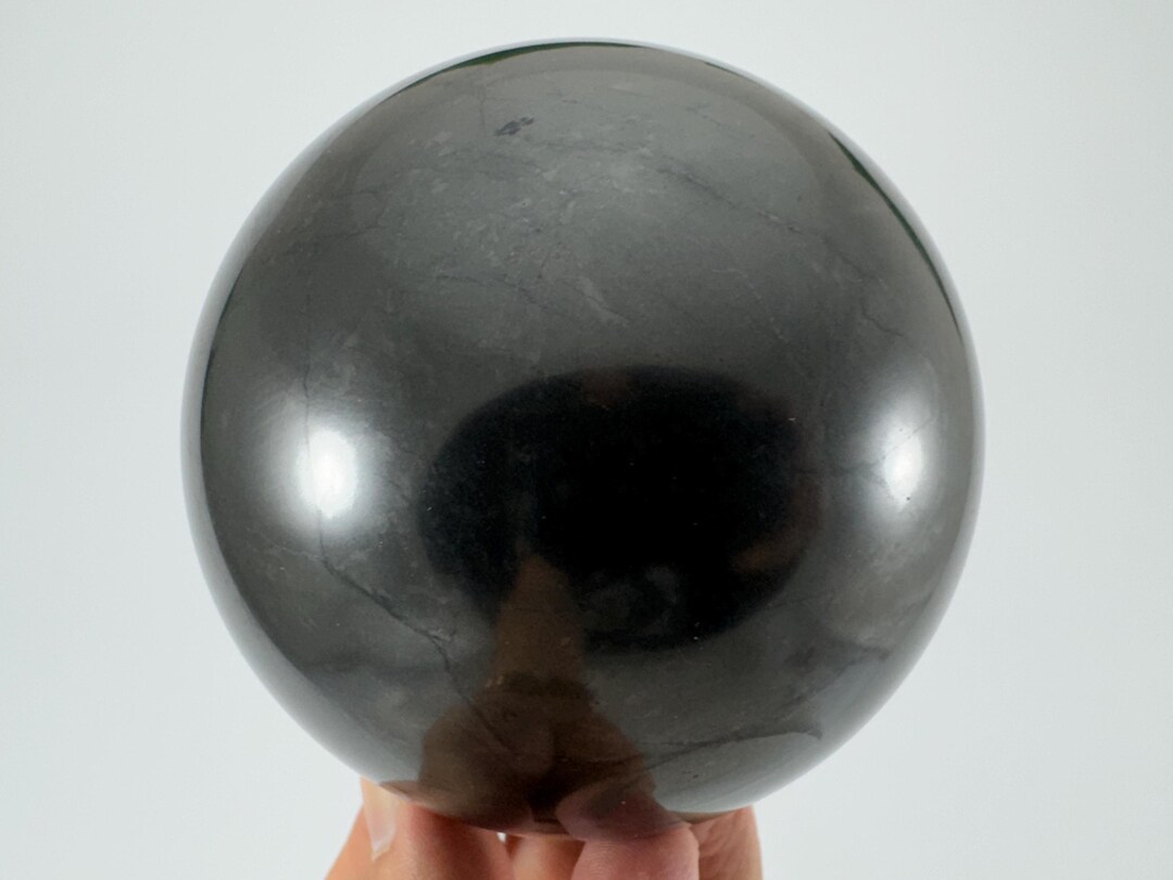 Shungite Sphere 10cm,emf and Radiation Protection and Healing,ball ...