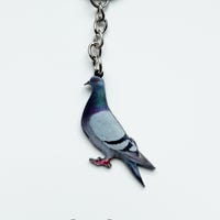 Raccoon Keyring - Silver Raccoon, Czech Glass Flower and Leaf Keyring ...