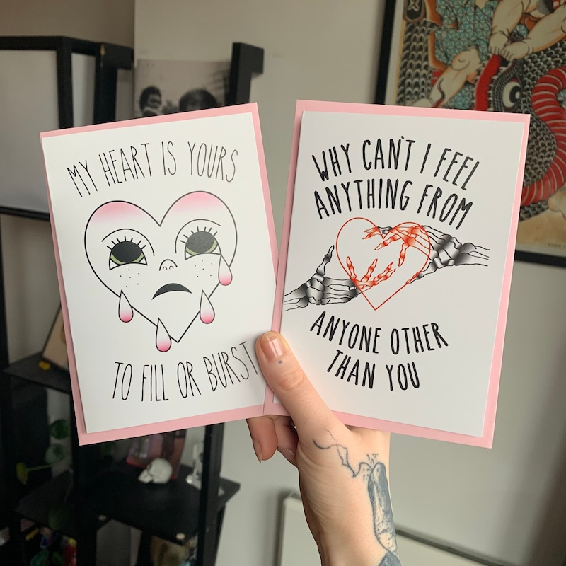 Emo Valentines Day Cards - Etsy