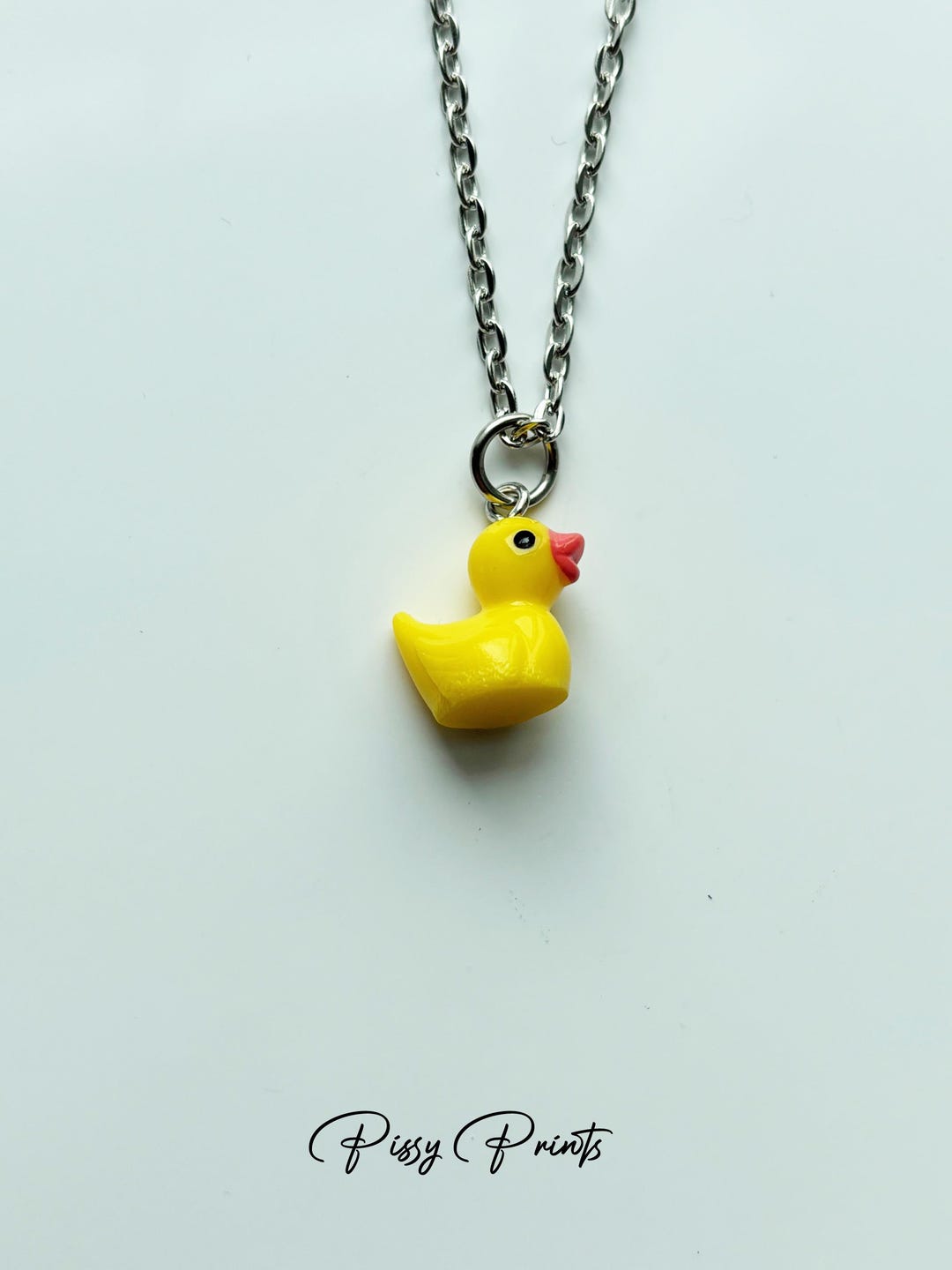 Rubber Ducky Silver Necklace | Nature Animals Birds Cute - Etsy