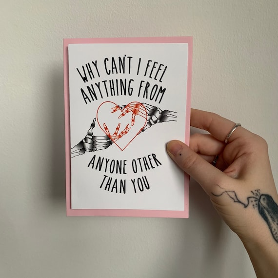 Emo Valentine Cards MCR Valentines Card | Emo | Millennial | Rock